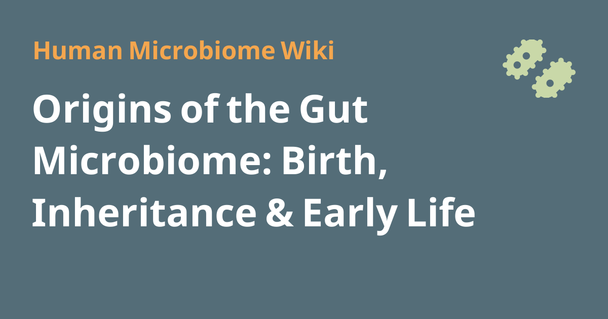 Origins of the Gut Microbiome: Birth, Inheritance & Early Life - Human ...